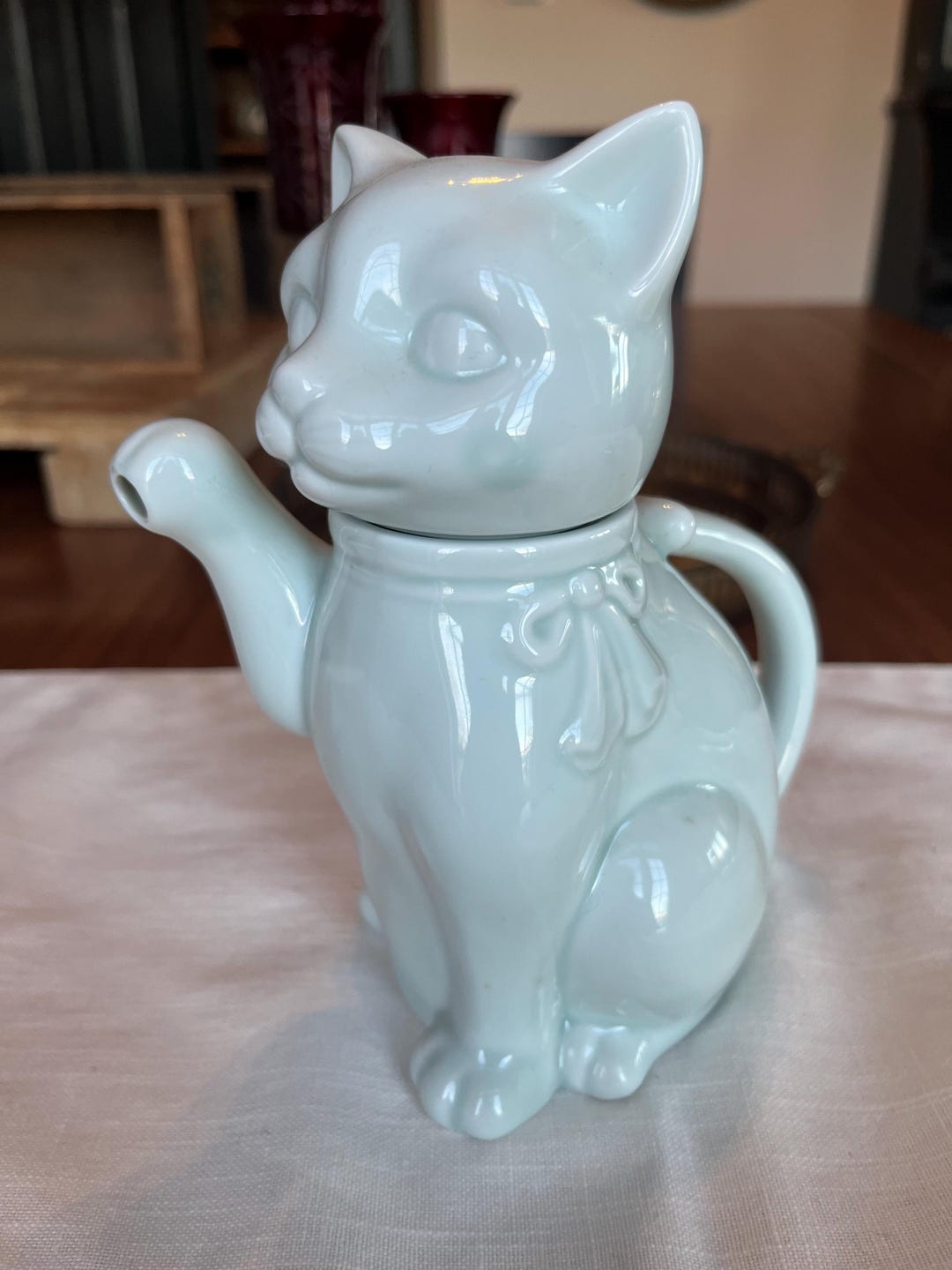 Vintage Cat Teapot, Kitsch Cat, Kitten Teapot, Catlover Teapot, Vintage ...