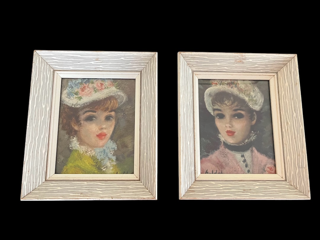 Set of 2 Vintage Huldah Framed Prints of Ladies Huldah Art - Etsy