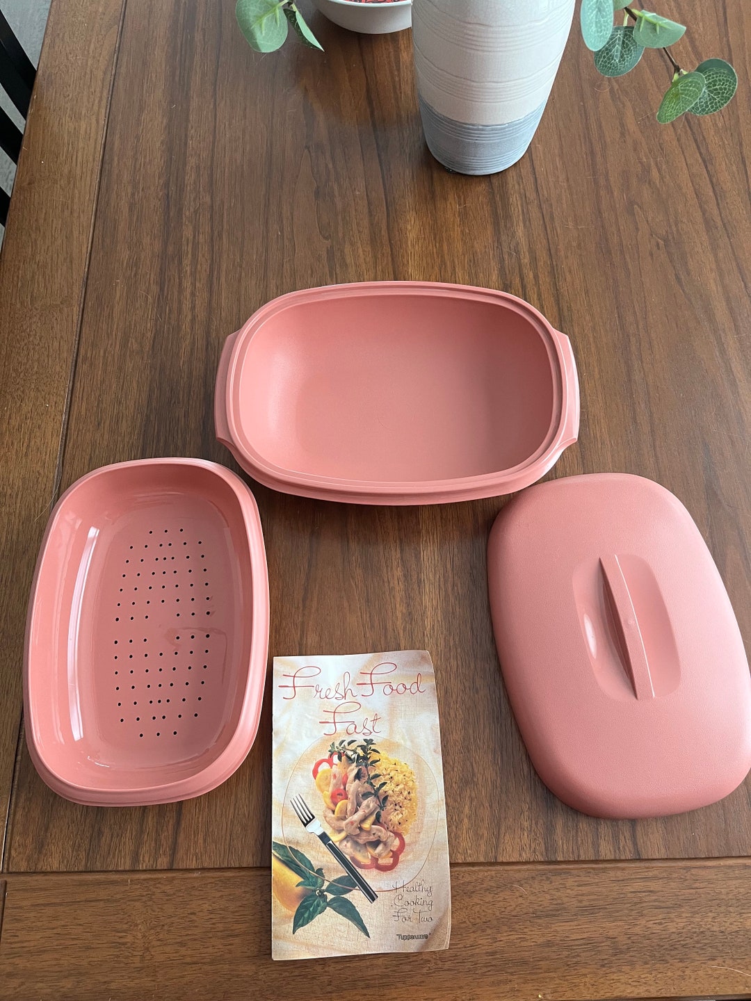 Vintage Tupperware 3 Piece Serving Bowl Microwave Steamer Set With ...