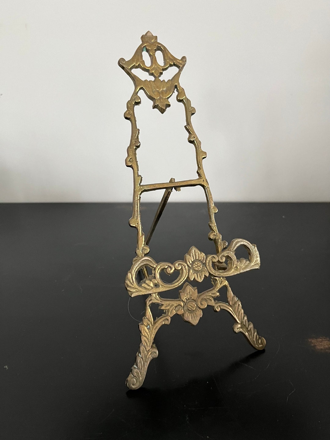 Brass Picture Holder, Vintage Brass Display Stand, Vintage Brass ...