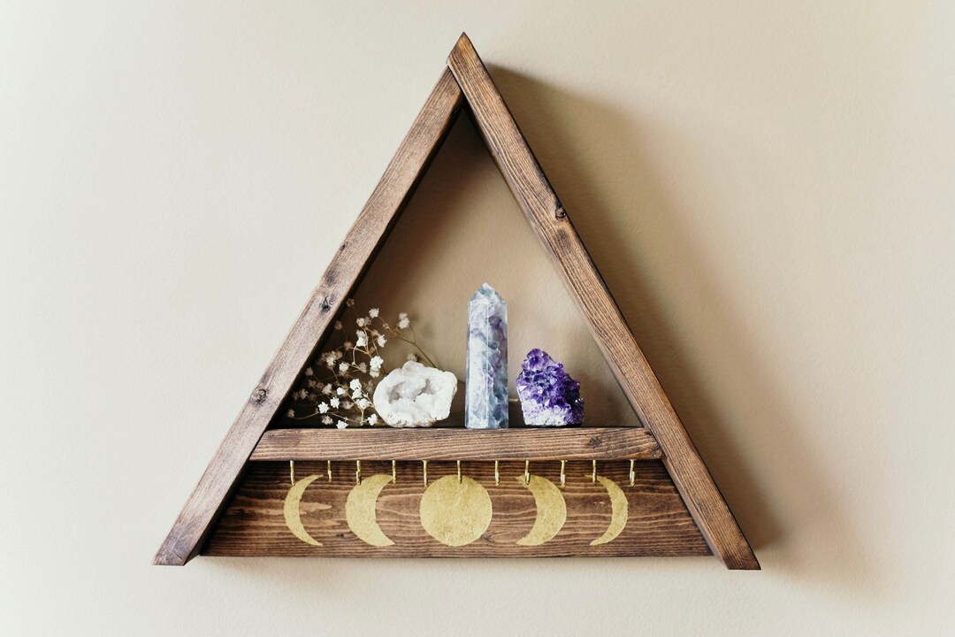 Triangle Shelf Jewelry Hanger 11 Hooks - Etsy