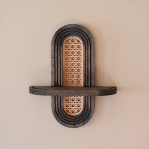 Arch Shelf Rattan Caning Shelf Retro Rainbow Arch Shelf - Etsy