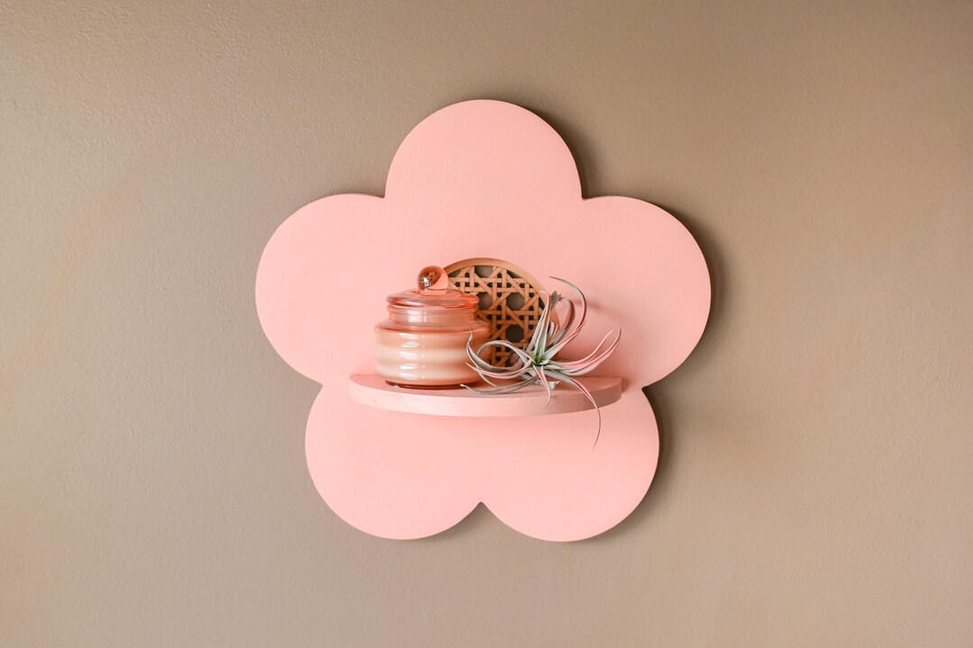 Flower Shelf - Daisy Shelf - Rattan Caning Shelf - Eclectic Decor ...