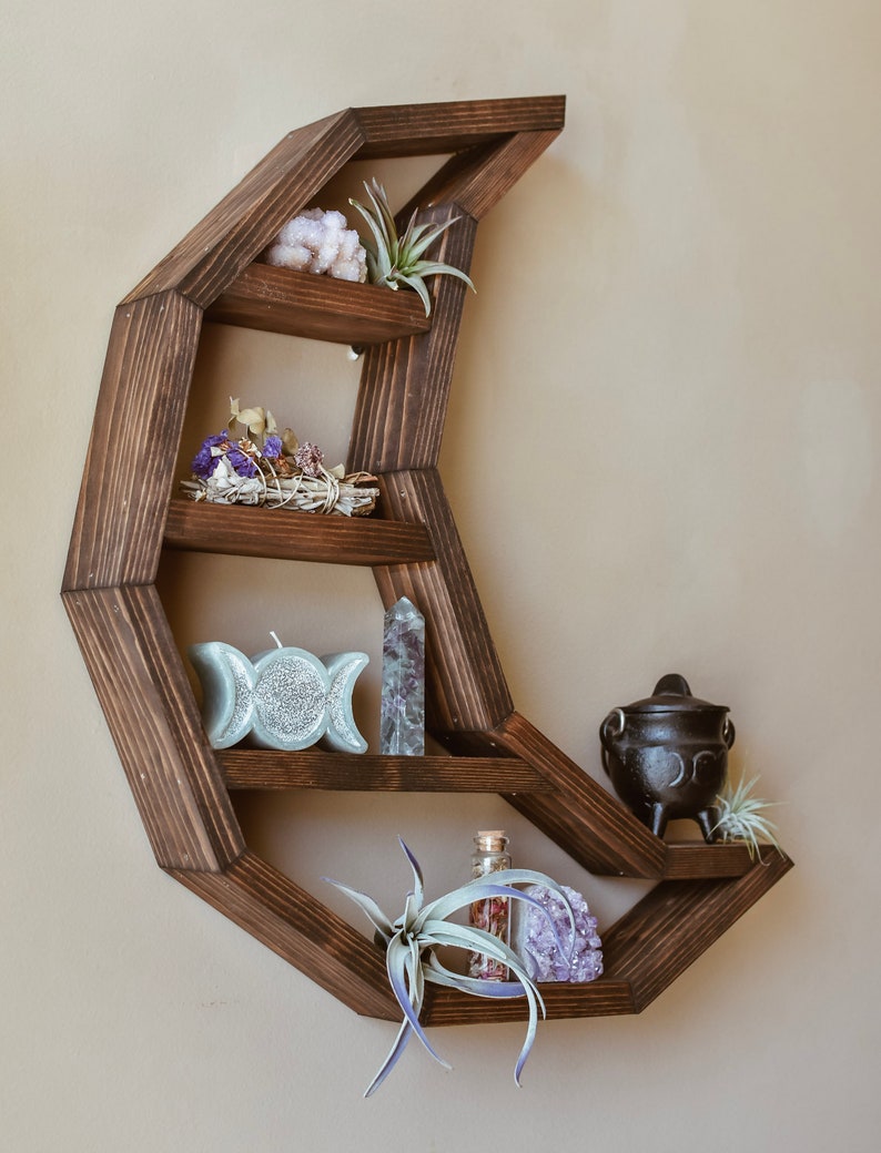 Moon Shelf Boho Home Decor | Etsy