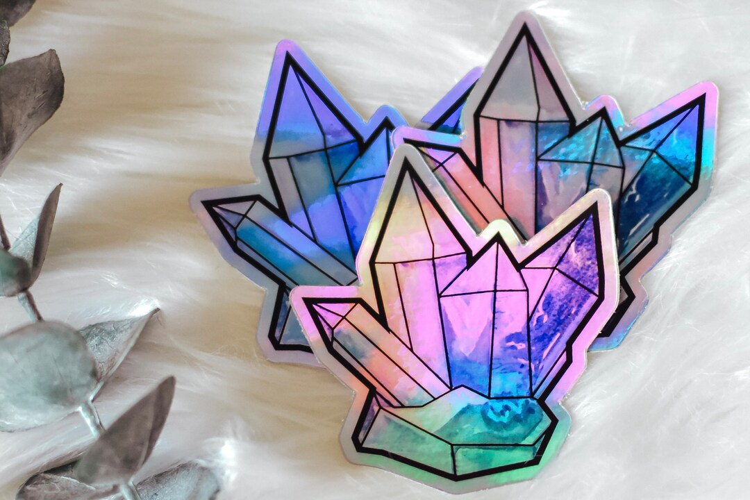 Holographic Crystal Sticker - Etsy