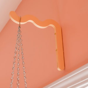 Wavy Plant Hook - Squiggle Plant Hanger - Colorful Wall Hook - Maximalist Style - Etsy