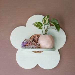 Flower Shelf - Daisy Shelf - Rattan Caning Shelf - Eclectic Decor ...