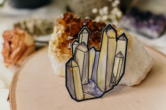Smoky Quartz Watercolor Crystal Sticker - Etsy