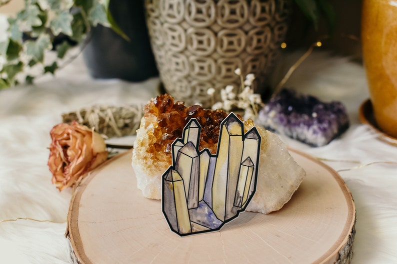 Smoky Quartz Watercolor Crystal Sticker - Etsy