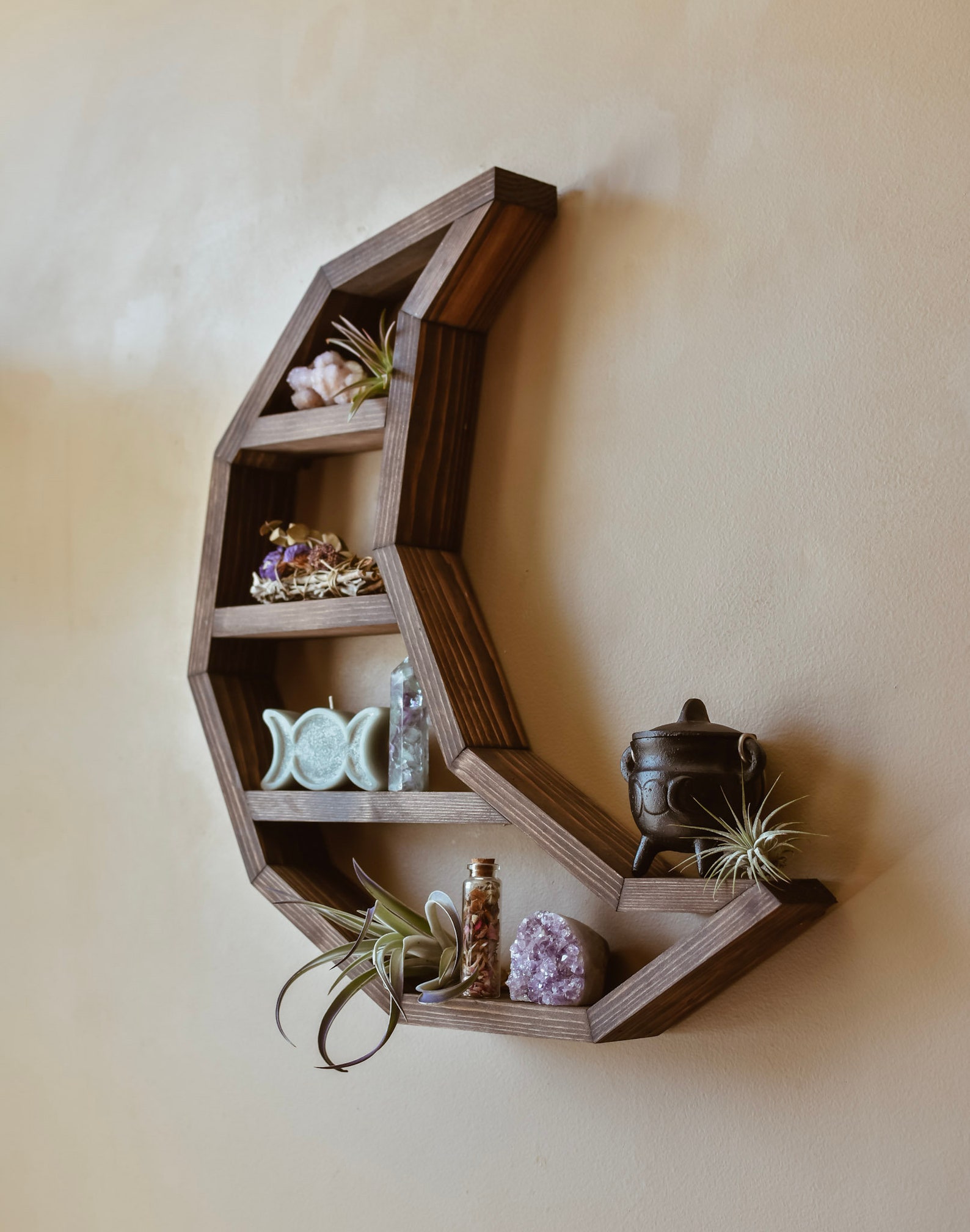 Moon Shelf Boho Home Decor | Etsy