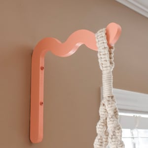 Wavy Plant Hook - Squiggle Plant Hanger - Colorful Wall Hook - Maximalist Style - Etsy