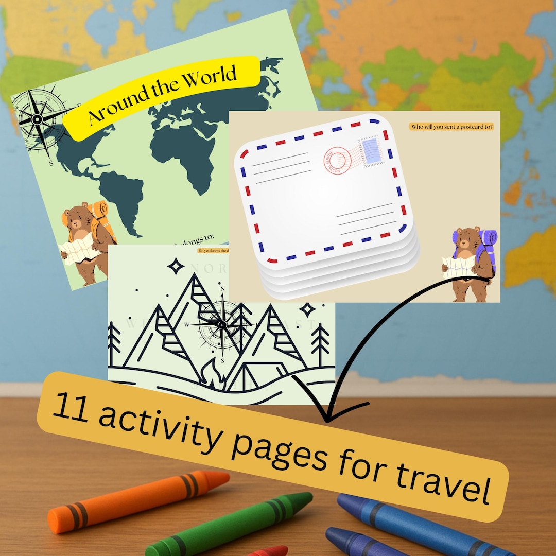 Travel Themed Busy Book - Printable Activity Pages for Toddlers ...