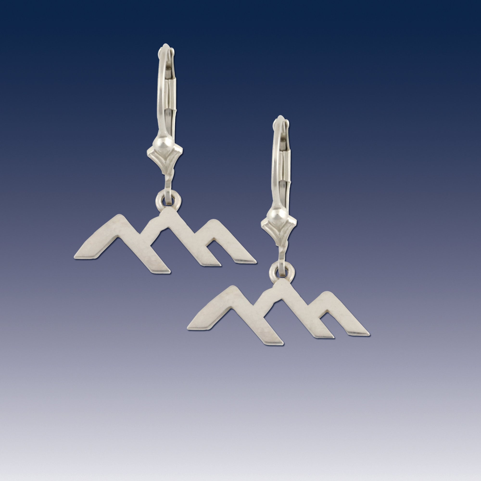 Mountain Earrings Sterling Silver Mountain Jewelry Adventure Earrings ...