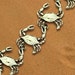 Crab Bracelet Link Bracelet Sterling Silver Crab Jewelry Beach Jewelry ...