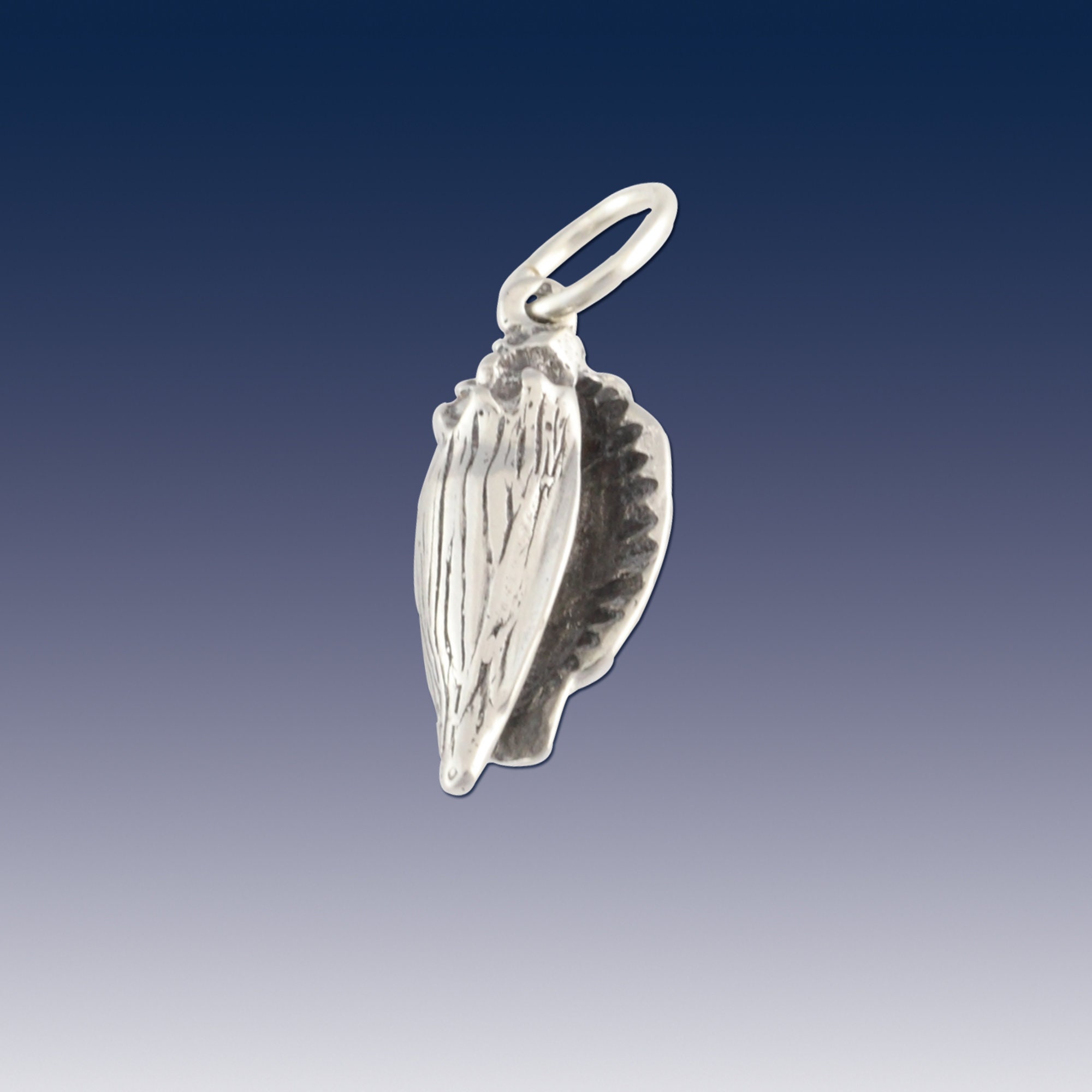 Conch Shell Charm - Sterling Silver - Beach Conch Shell Charm on Coral ...