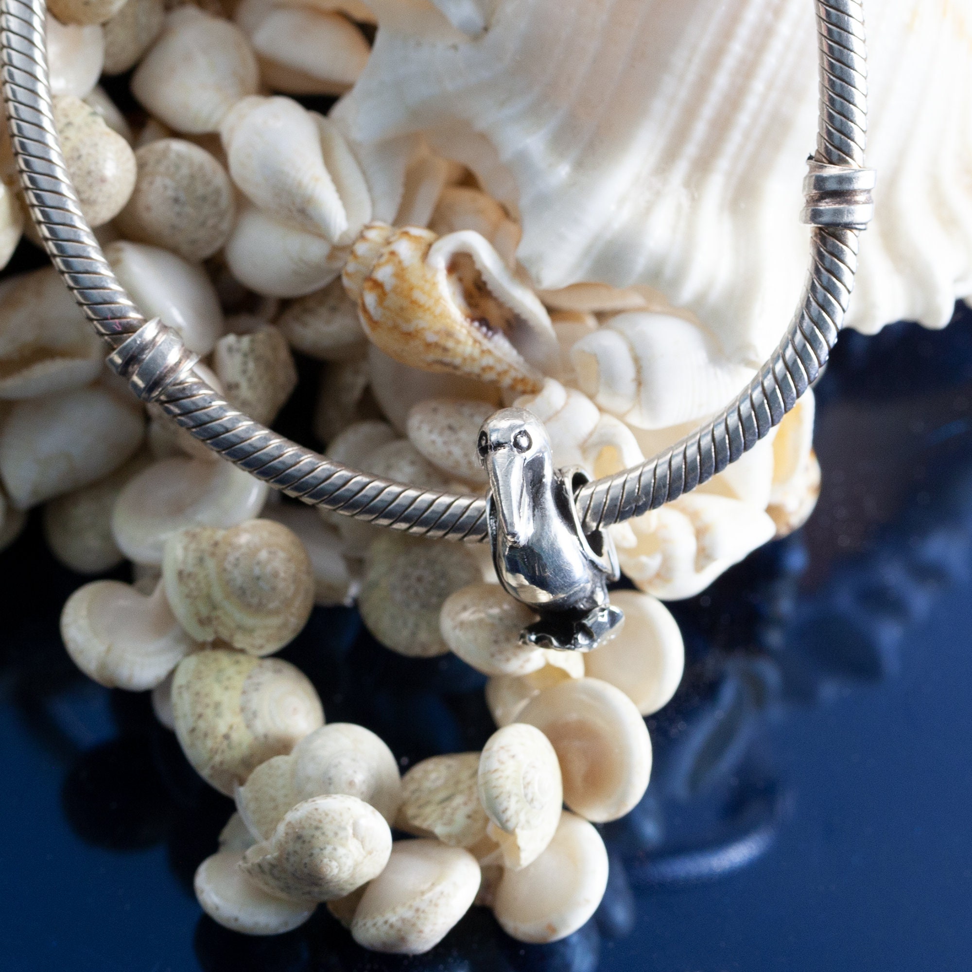Pelican Charm - Sterling Silver Pelican Bead Charm for Pandora Style ...
