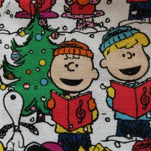 Peanuts Carols on White – Sold by the Half Yard - Etsy
