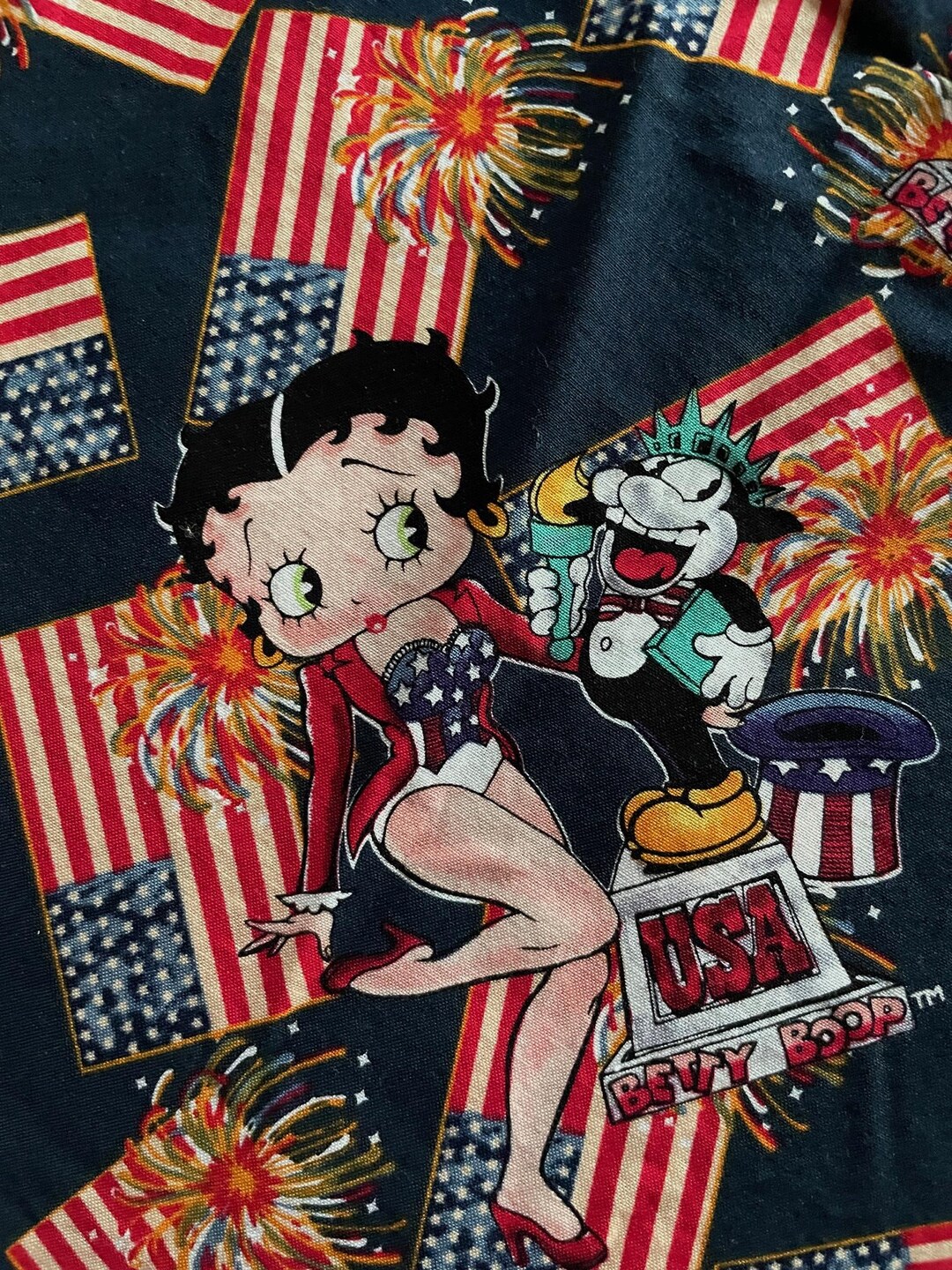 Betty Boop W/flags TM Hearst Corporation - Etsy