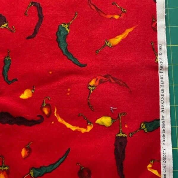 Chili Pepper Fabric - Etsy