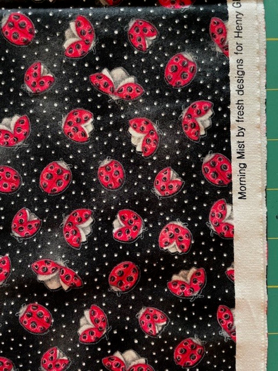 Morning Mist Henry Glass – Lady Bugs, Sold by the Half Yard - Etsy