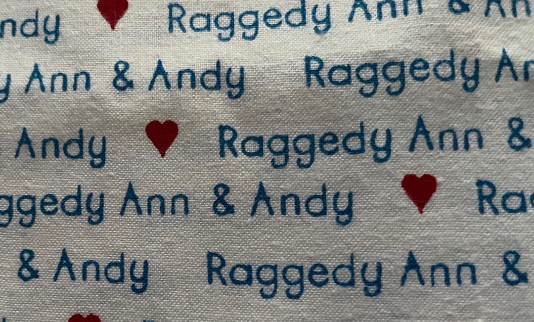 Daisy Kingdom Raggedy Ann & Andy Allover Words - Sold by the Half Yard ...