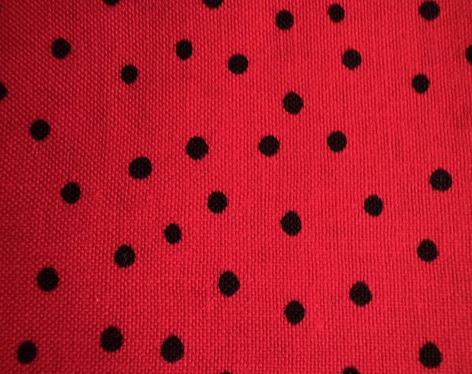 Dinky Dots Loralie Harris for Loralie Designs Black Dots on Red – Sold ...