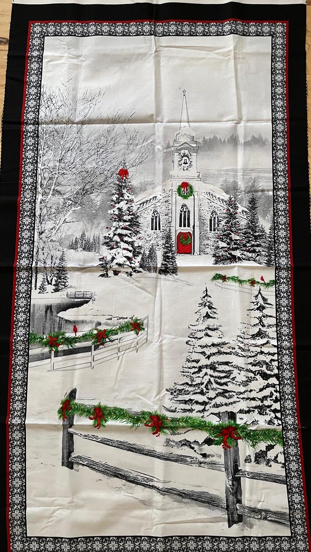 Nancy Fullenwider Quilting Treasures Christmas Scene Panel 23x43 - Etsy