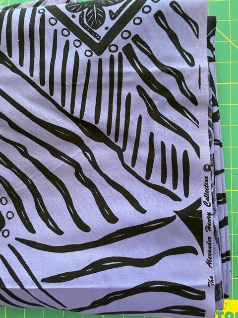 The Alexander Henry Collection Purple/black Design - Etsy