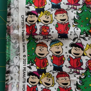 Peanuts Carols on White – Sold by the Half Yard - Etsy