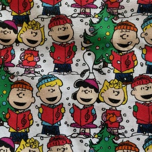 Peanuts Carols on White – Sold by the Half Yard - Etsy