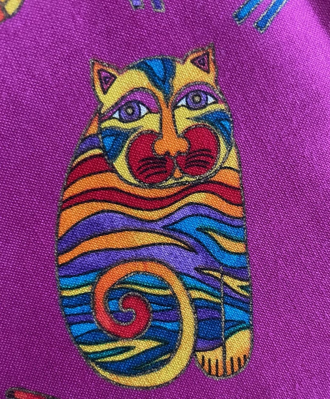 Secret Jungle by Laurel Burch - Animals on Purple - Sold by the Fat ...