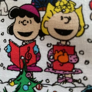 Peanuts Carols on White – Sold by the Half Yard - Etsy