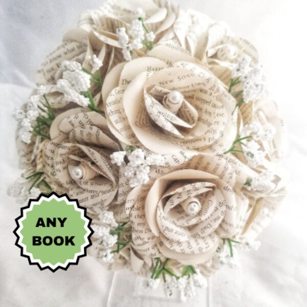 Book Page Bouquet - Etsy