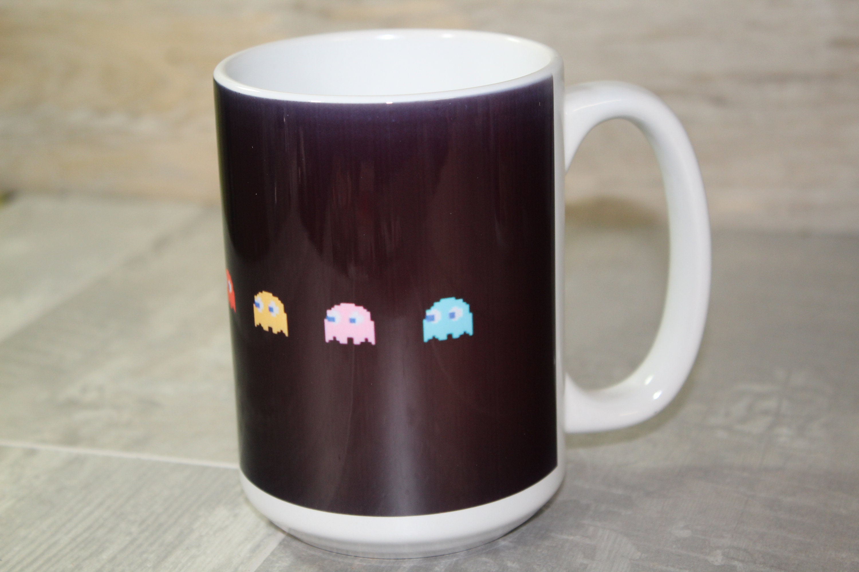 1980's Style Pac Man Vintage Look Game Mug 15oz Heavy Ceramic - Etsy