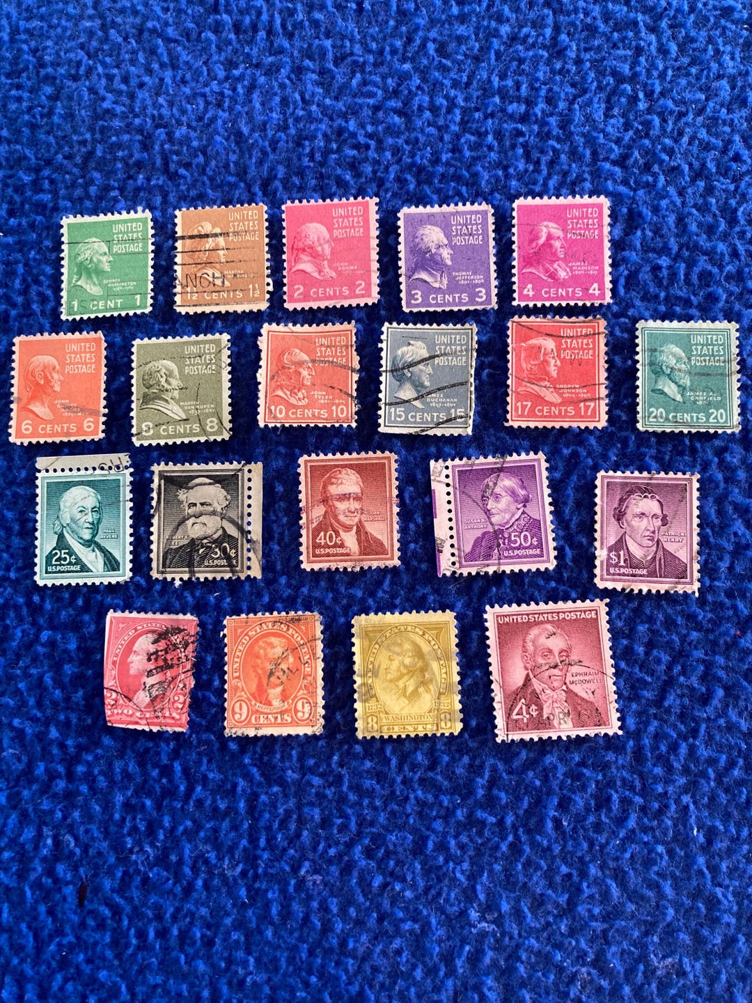 US Stamps, Collectible Postage Stamps, Vintage US Stamps (all 20 Stamps ...