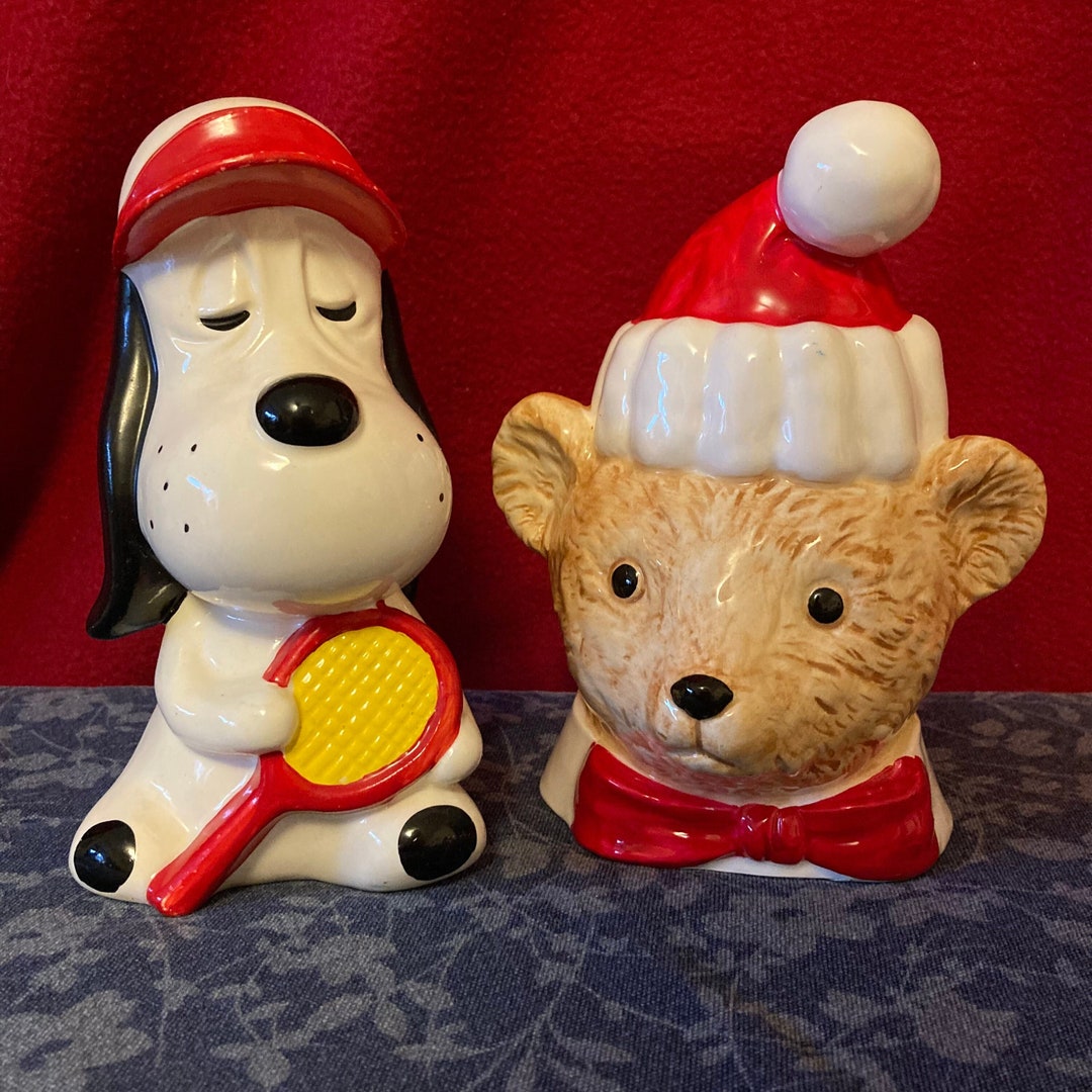 Snoopy Bank, Ceramic Piggy Banks (both Banks for the Price!) - Etsy