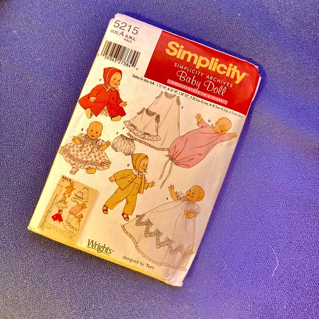 Doll Clothes Pattern, Simplicity 5215 (uncut/unused) - Etsy