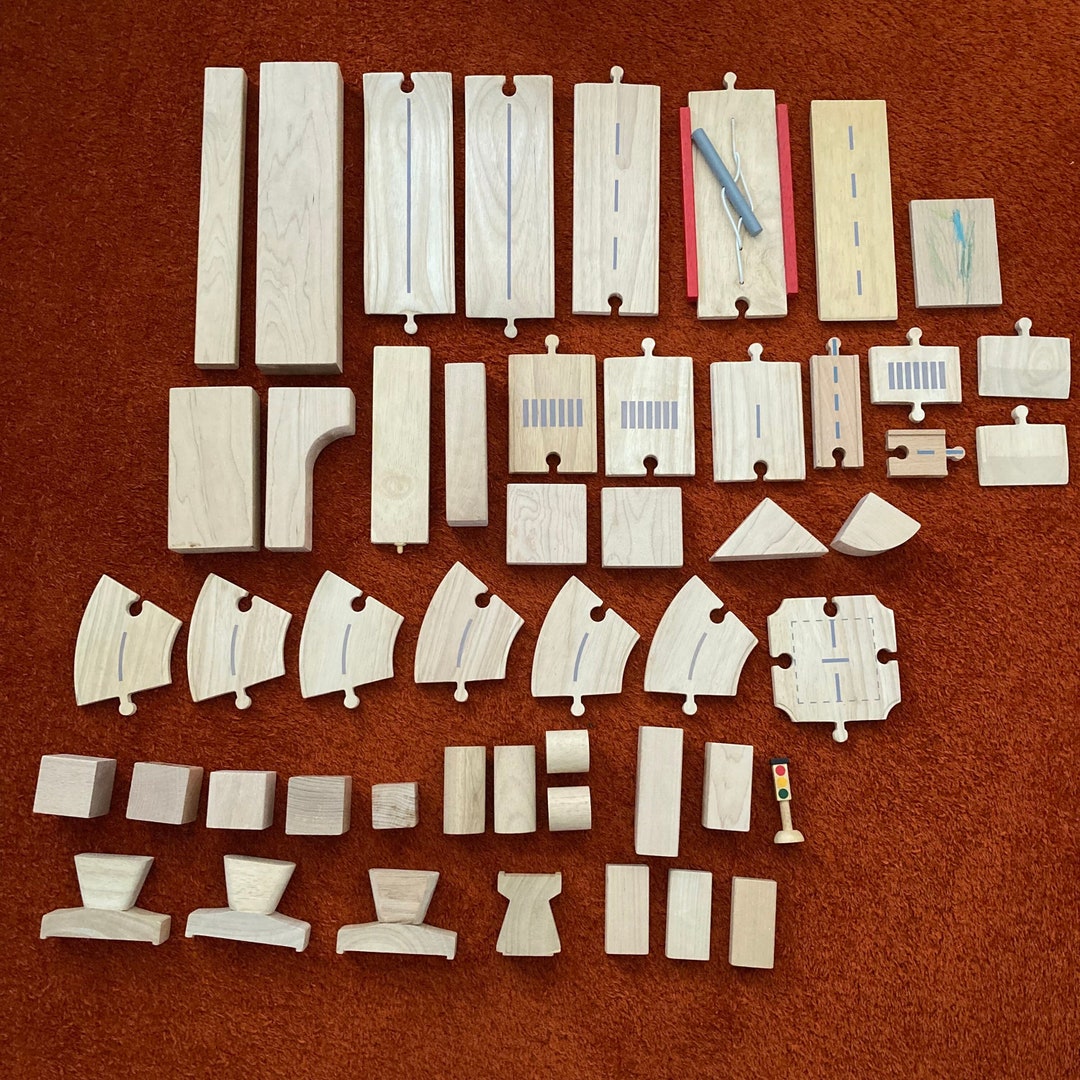 Train Track, Wood Train Track Pieces (all 50 for the Price!) - Etsy