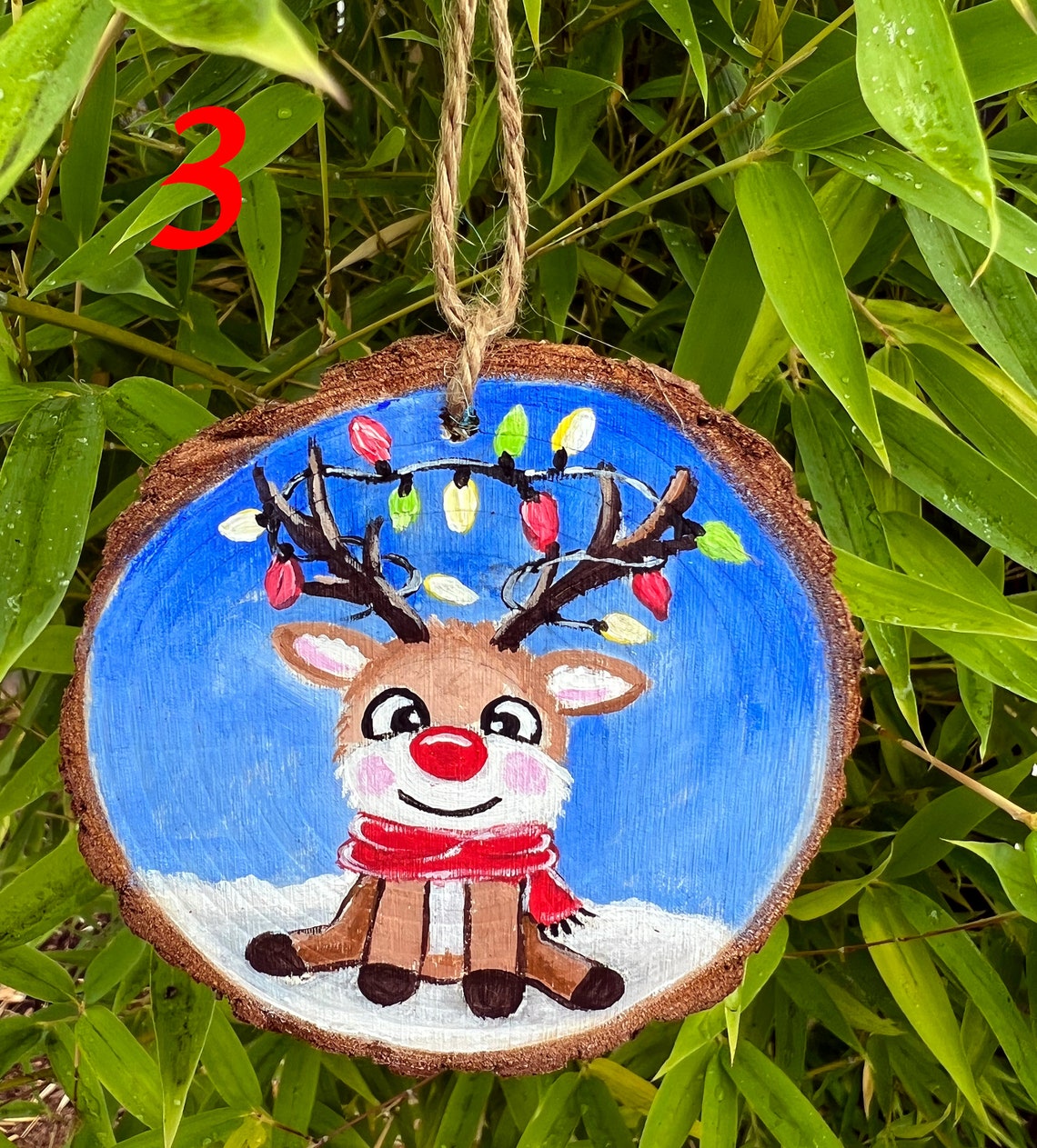 Custom Hand Painted Christmas Ornament/wooden Coasters/real - Etsy