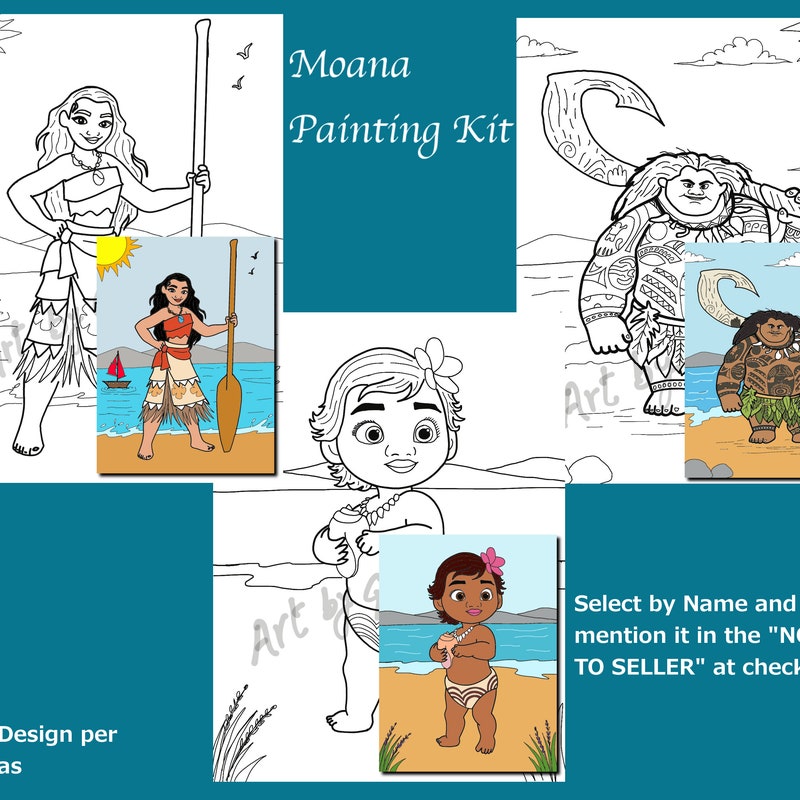 Moana Outline - Etsy