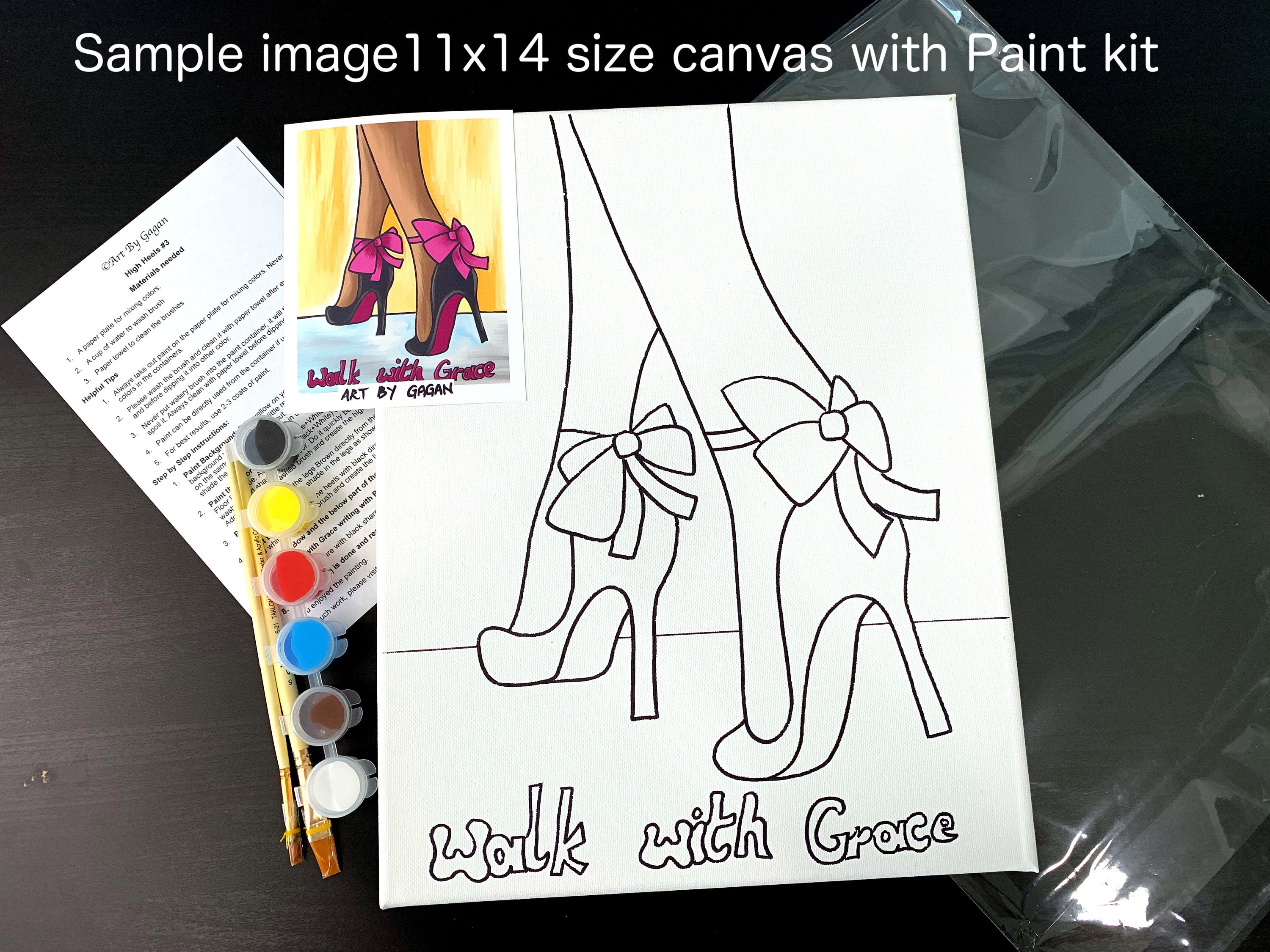 Delta Sigma Theta Pre Drawn/outline Canvas/diy Canvas - Etsy