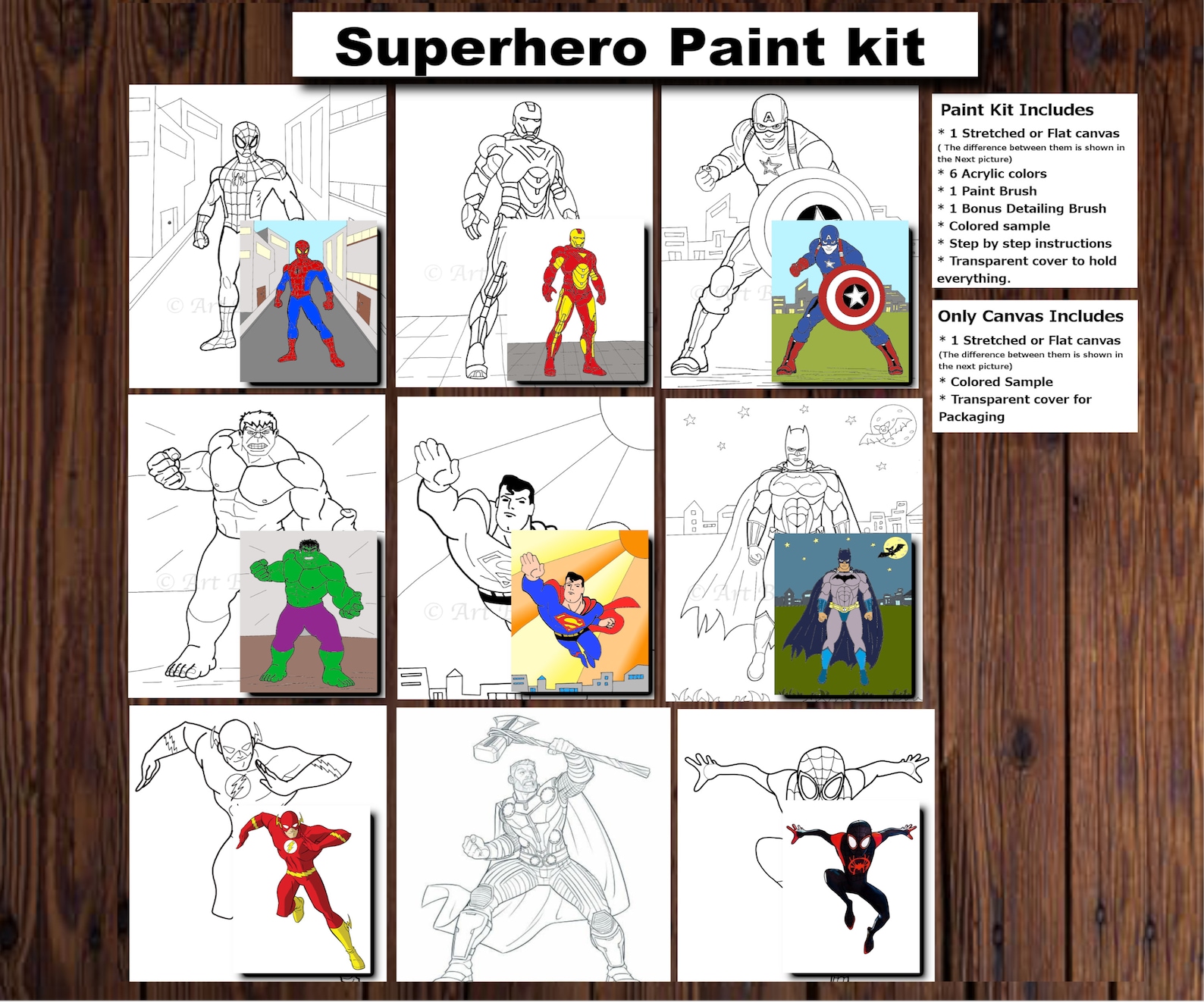 Paint Your Own Superhero,diy Painting Kit,superhero Paint Party Favor ...