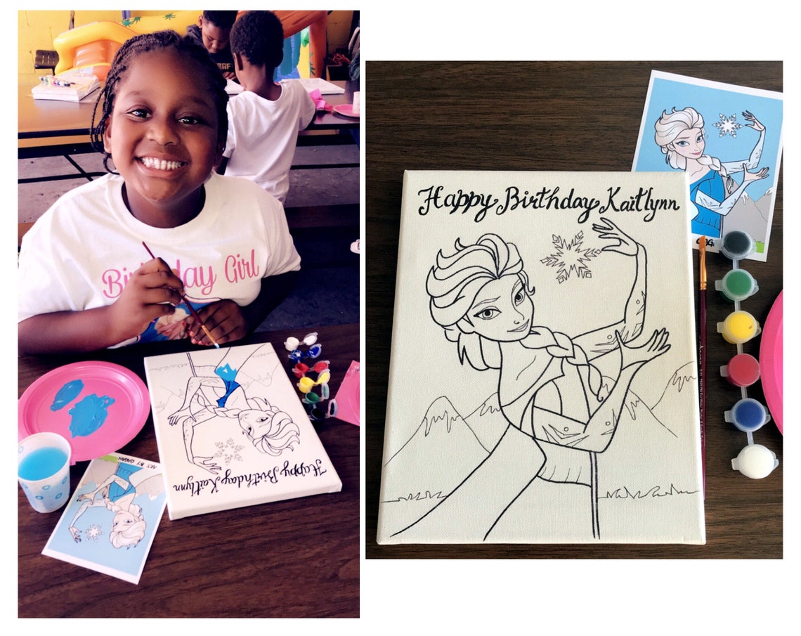 Moana Theme Paint Party, Custom Themed(your Choice)pre-drawn/outlined ...