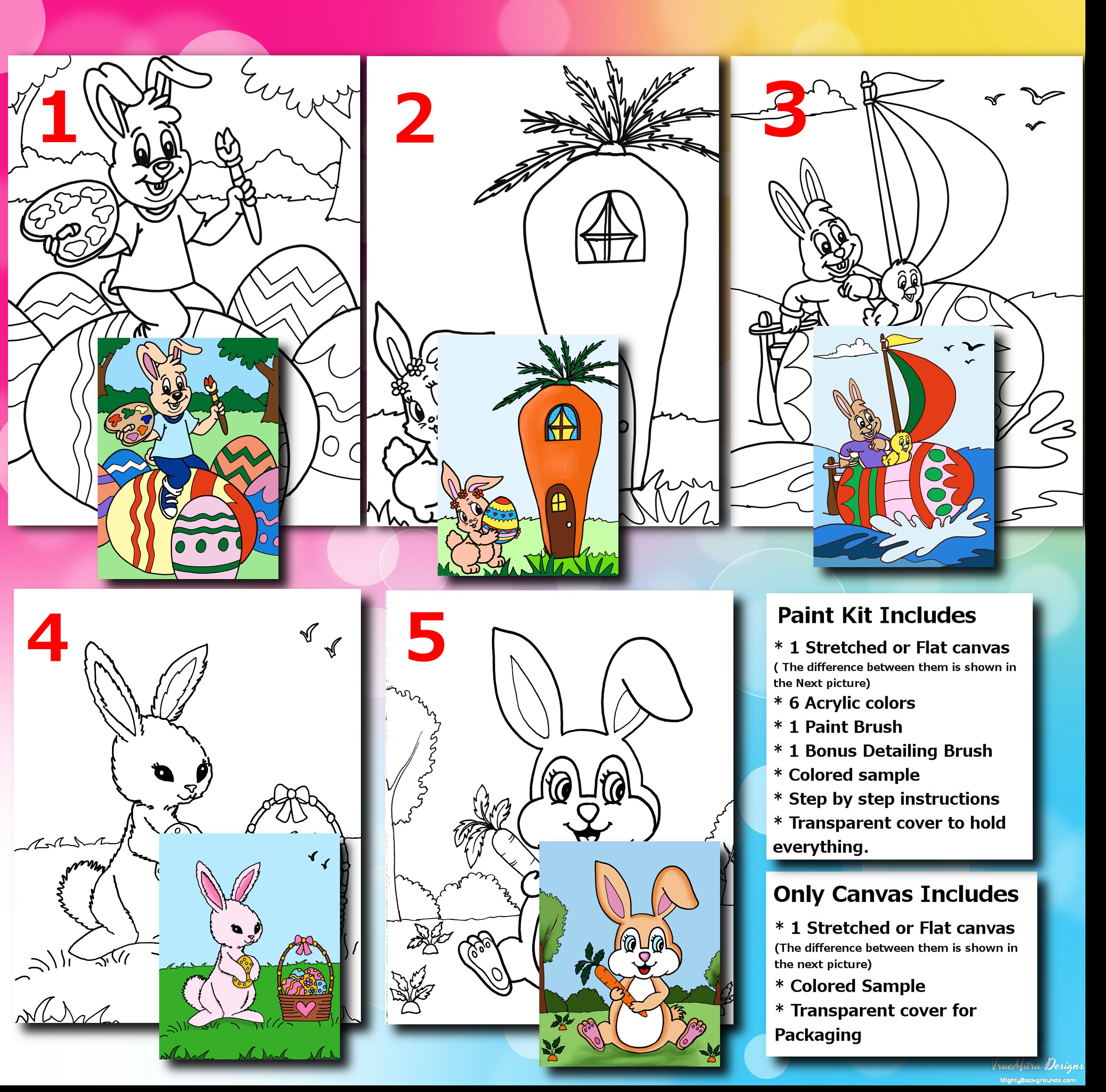 Paint your own Easter bunnyKids EasterDIY Paint | Etsy