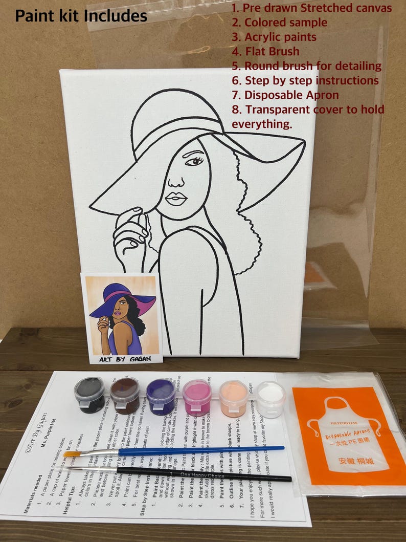 Christmas Bluey Paint Kits/holidaythemed Pre-drawn Canvas Kit,teen ...