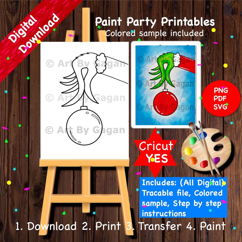Paint Grinch Template - Etsy