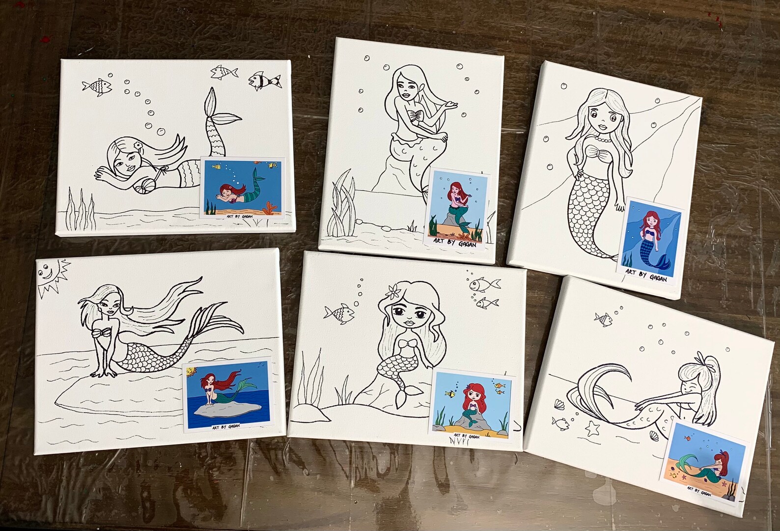 Paint Your Own Mermaiddiy Paint Kitmermaid Paint Party - Etsy