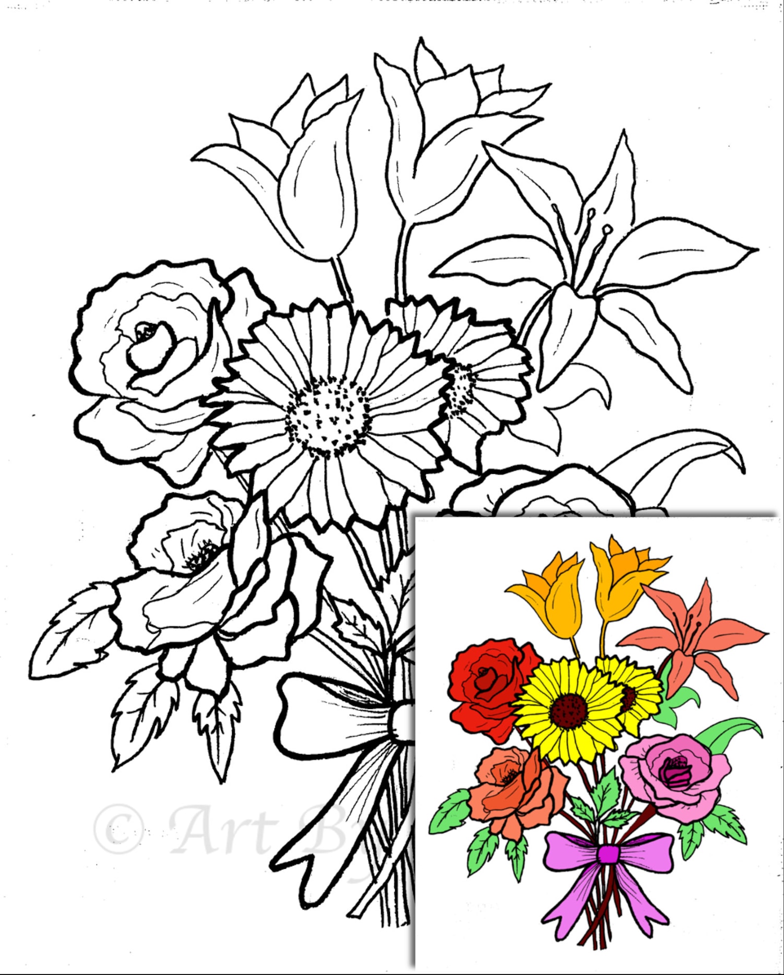 Pre Drawn/outlines/sketched Canvasteen/adult Painting Kit - Etsy