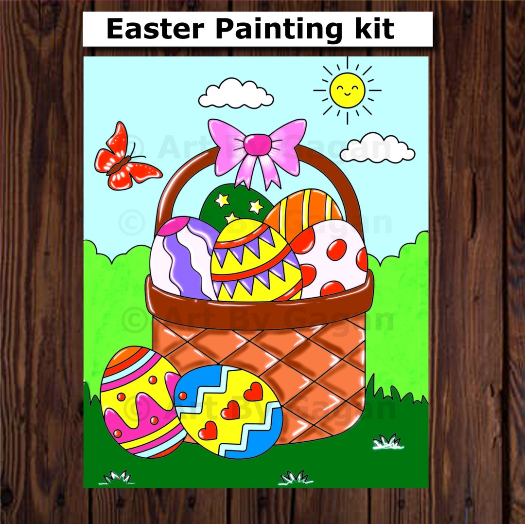 Easter Paint Kit, Easter Bunny,kids Paint Party Easter,diy Paint Kit ...