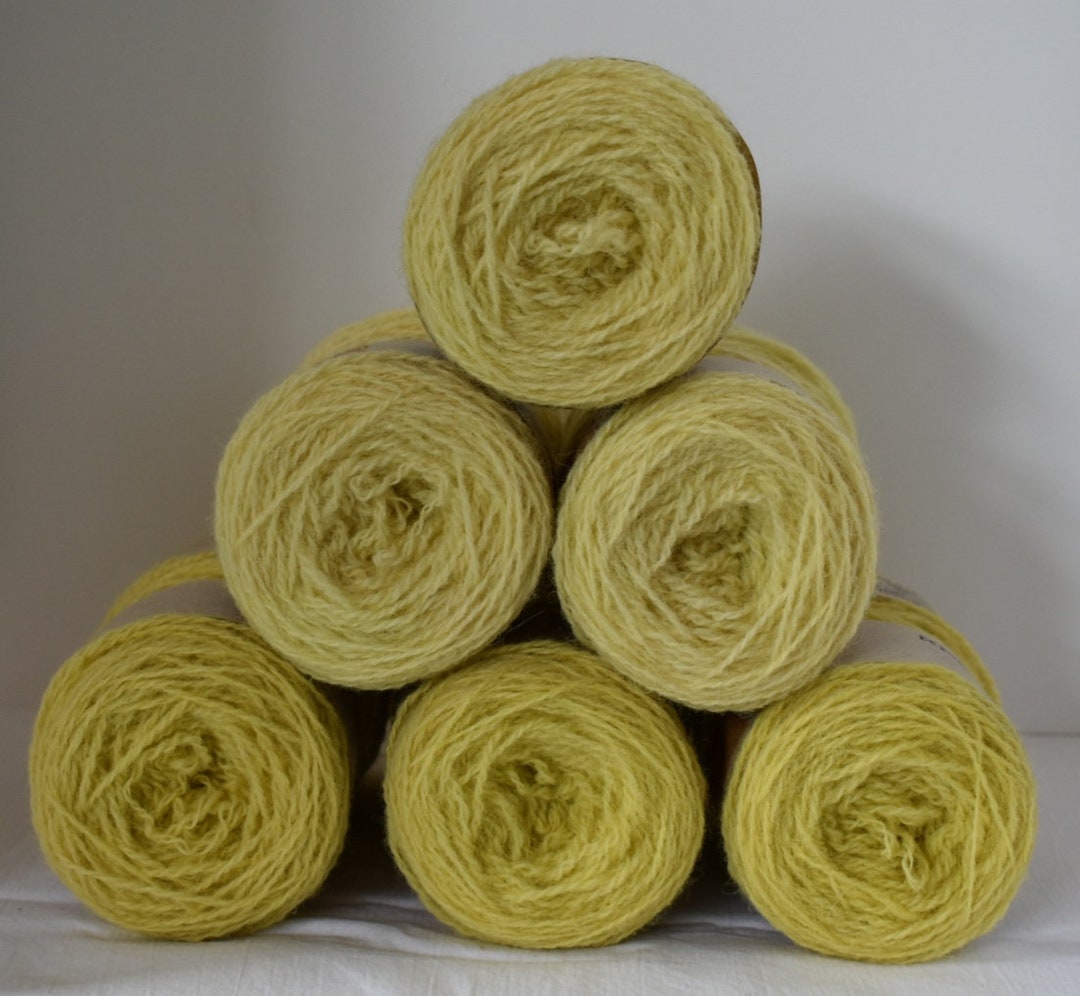 Weld Naturally Dyed Shetland Wool Yarn: Fair Isle Knitting, 25g Ball - Etsy
